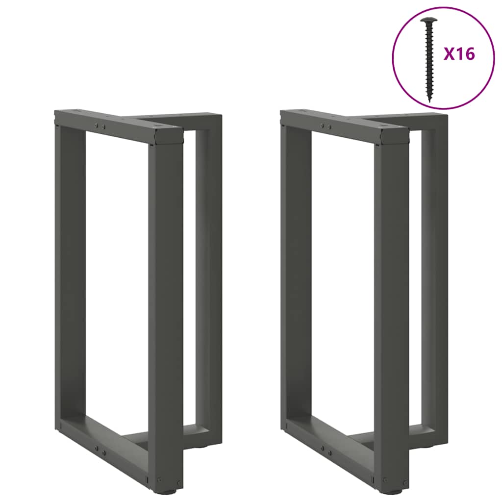 Maison Exclusive - Pieds de table de bar forme de T 2 pcs anthracite ...