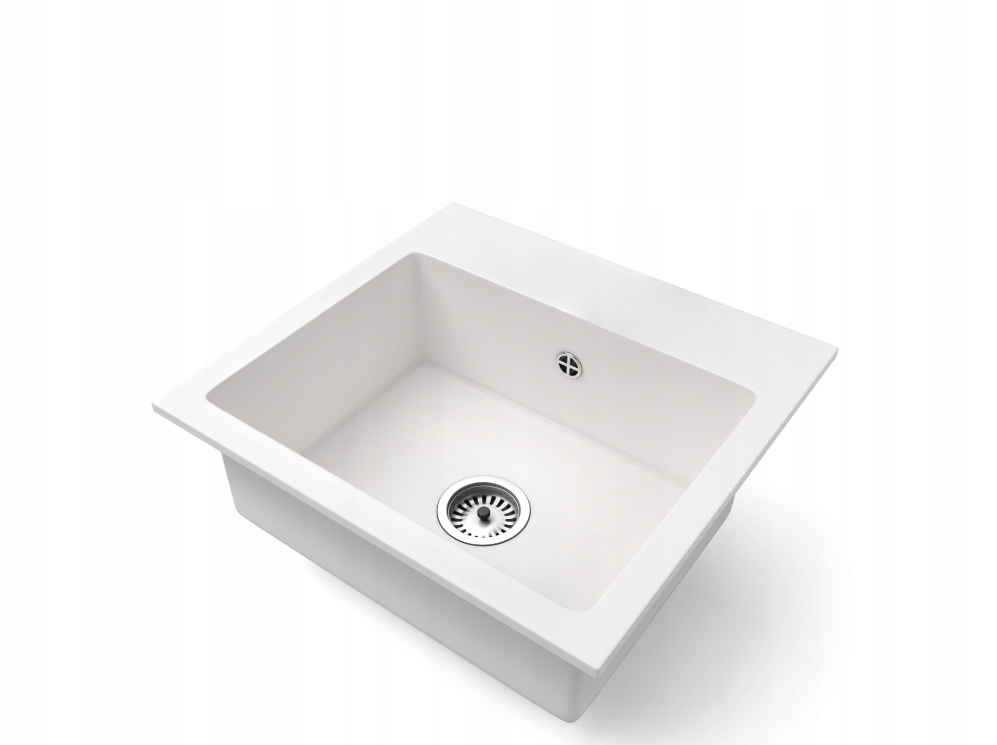 Fregadero Cocina Blanco 41,5x44,2cm, Fregadero Granito 1 Seno + Sifón ...