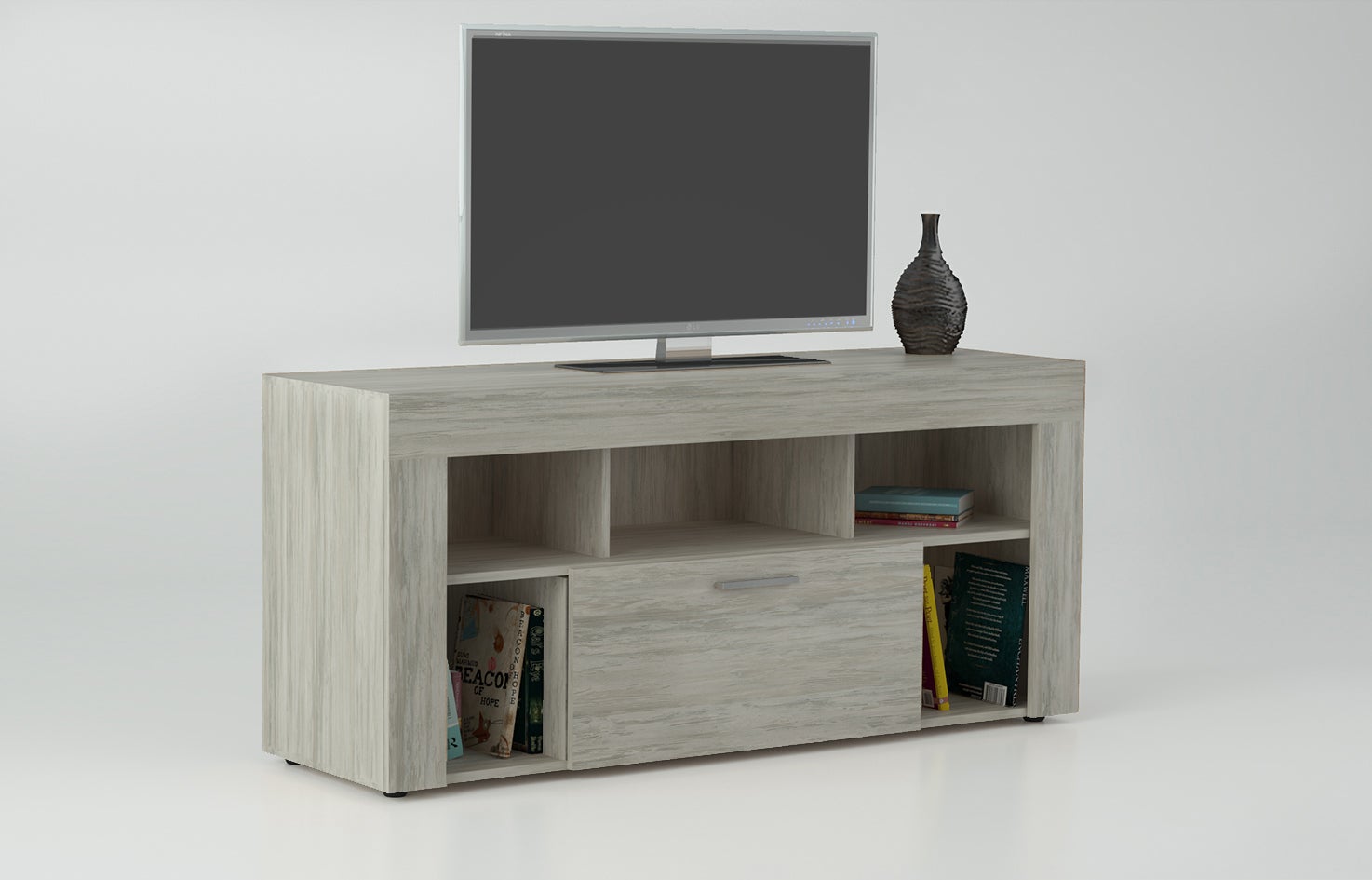 KIT MEUBLE TV VISION 135X41,5X60 BLANC VEN.K083 | Leroy Merlin