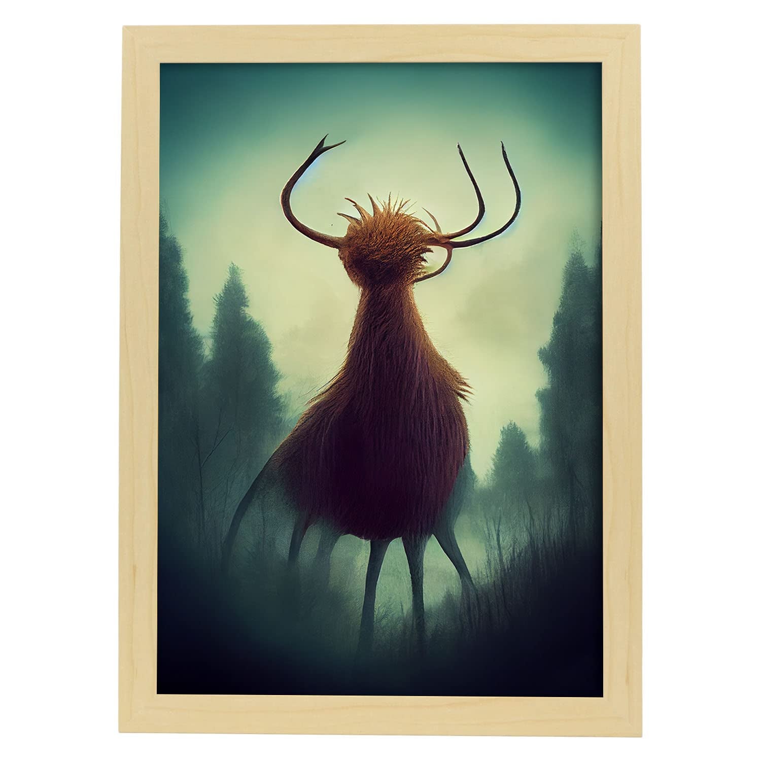 Nacnic Affiche Du Wapiti Dans Le Style T Burton Et Affiches D'animaux ...