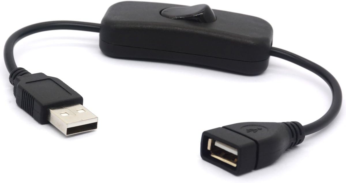 Cable USB corto de 28 cm, cable de extensión USB 2.0 macho a hembra con ...