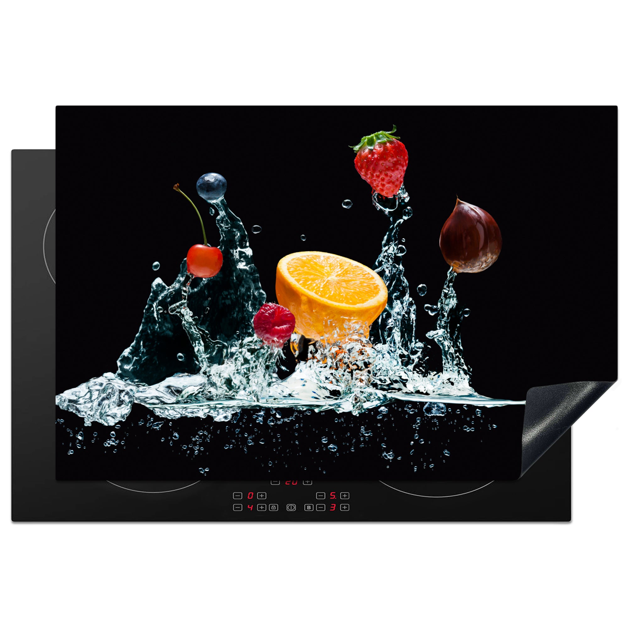 PROTÈGE-PLAQUE, PLAQUE DE CUISSON, CÉRAMIQUE Eau - Fruit - Orange ...