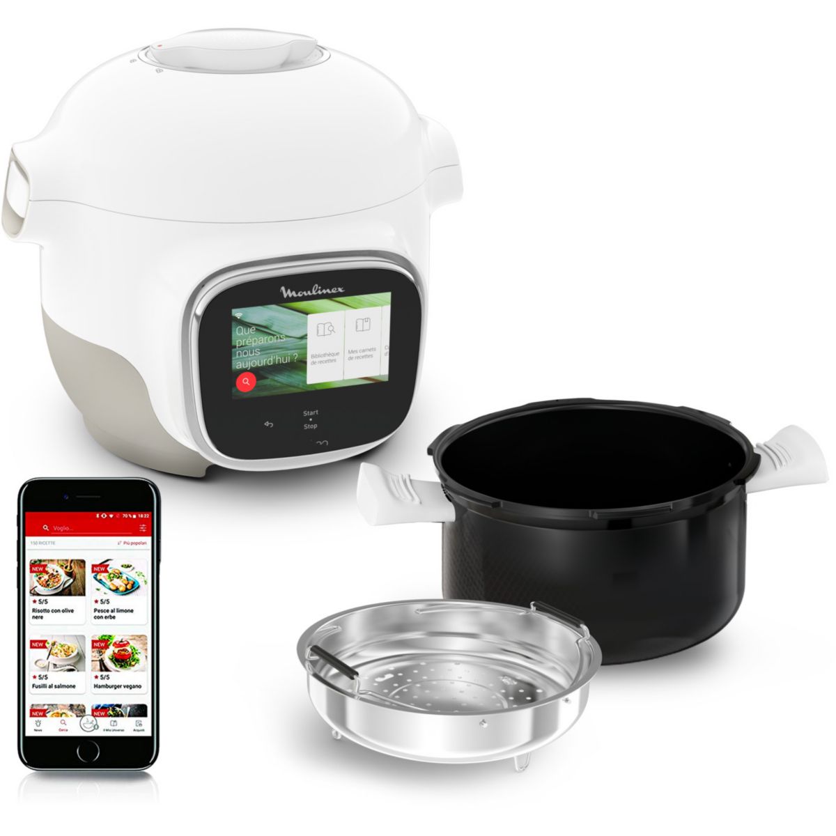 MOULINEX Cookeo Touch Mini 3L Multicooker intelligente connesso ad alta ...