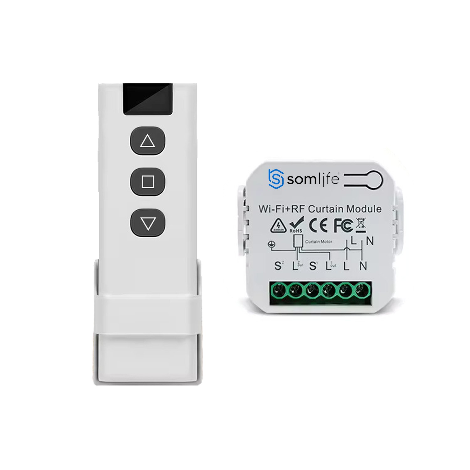 Commutateur SomLife de volet et rideau Wifi Rf Tuya Smart Life Module ...
