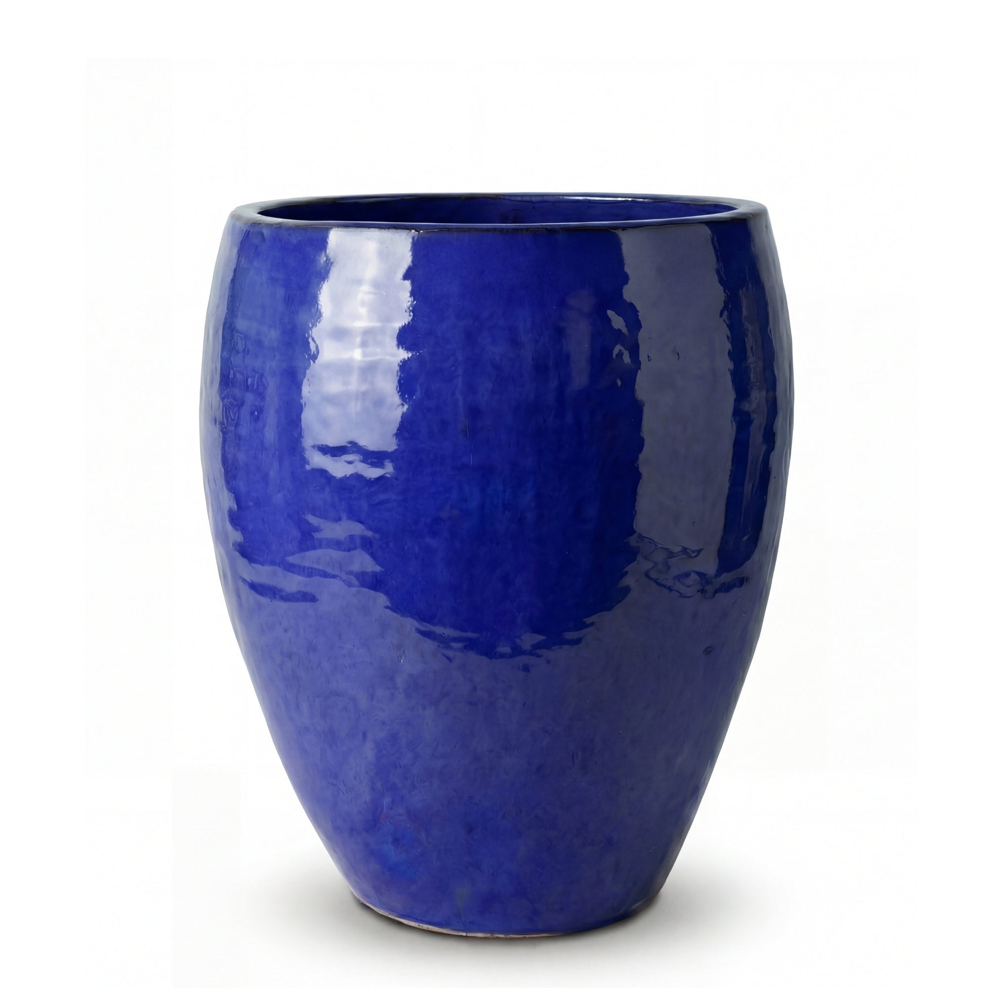 Maceta grande de exterior POSEIDON 28x31cm azul majorelle, hecha a mano ...