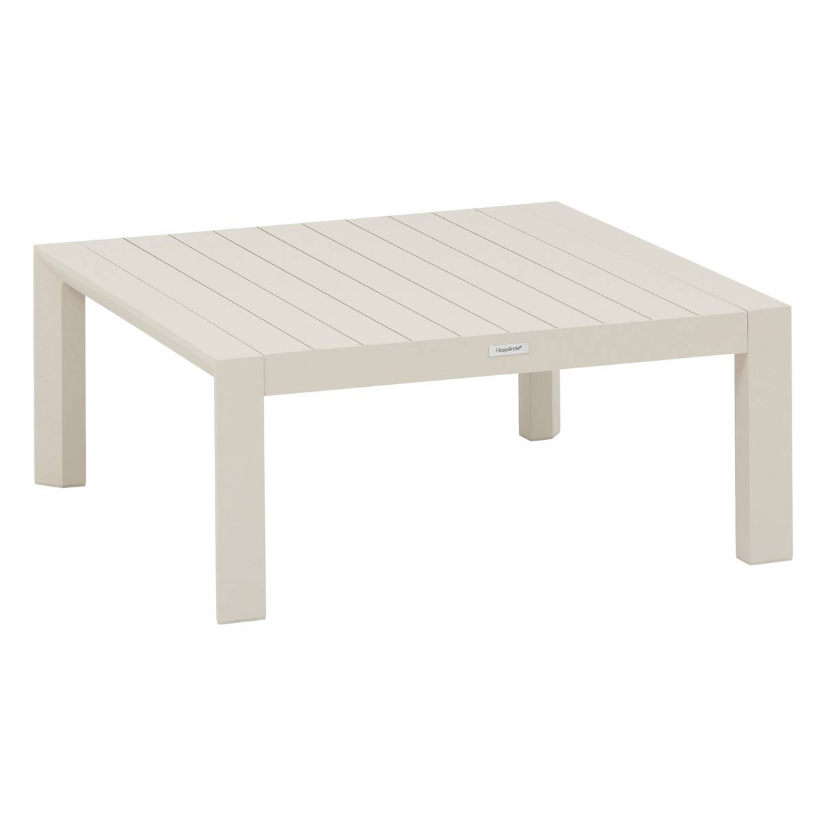 Table basse de jardin carrée "Évasion" argile en aluminium traité en ...