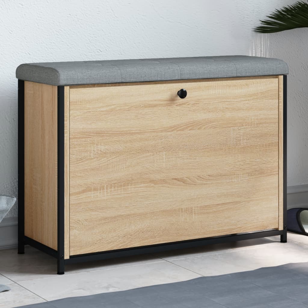 Maison Exclusive - Banco zapatero con cajón abatible roble Sonoma ...