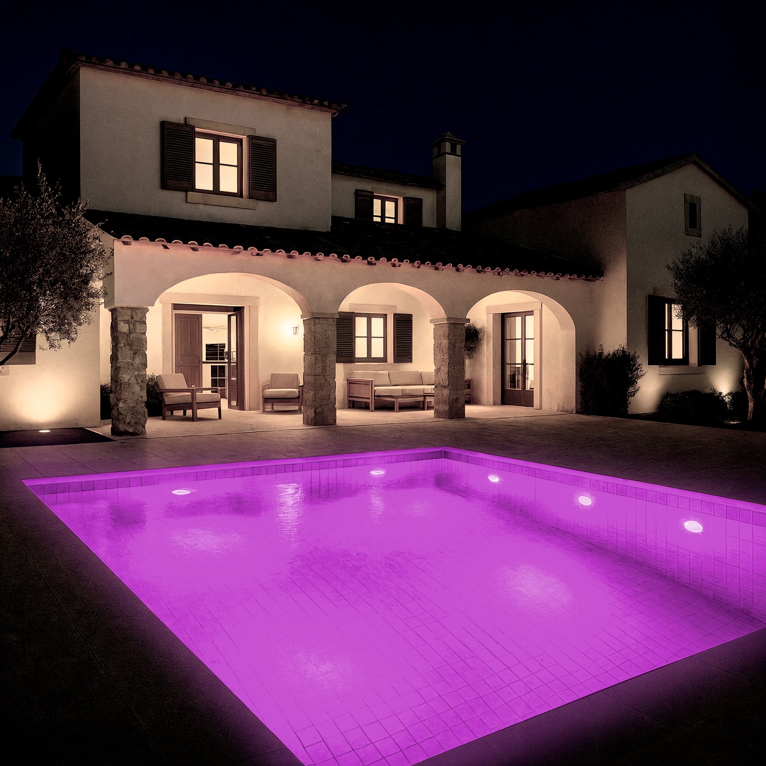 Ledkia - Foco Piscina Superficie LED RGBW Sumergible 12V DC IP68 Acero ...