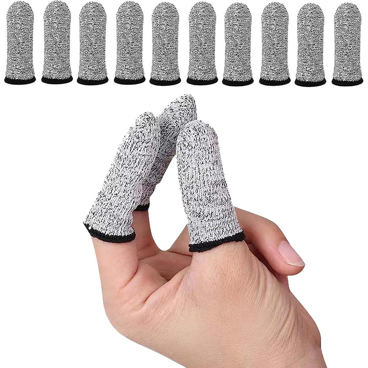 10 pièces protège-doigts anti-coupure flexibles, niveau 5, pour cuisine ...