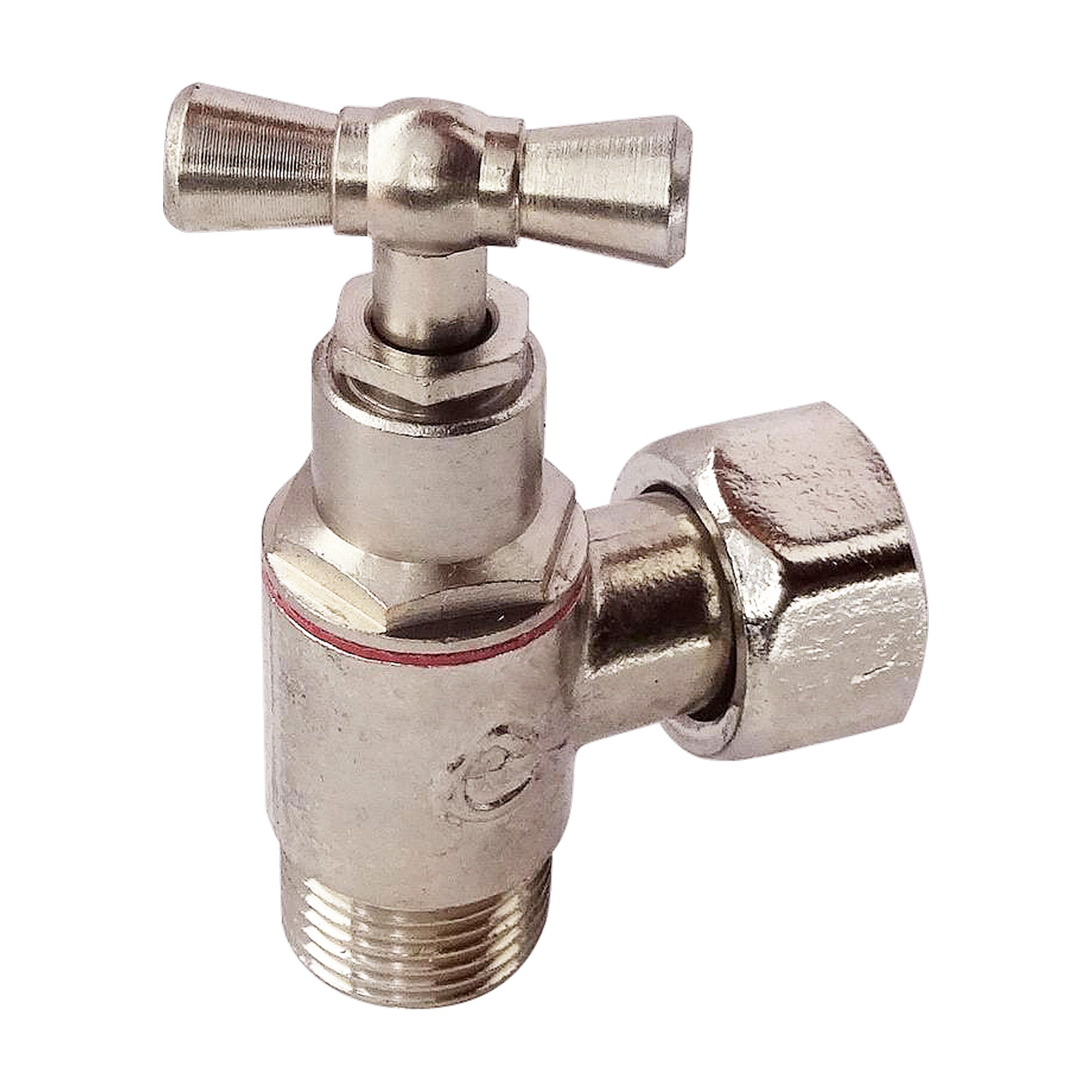 Robinet De Wc Équerre Laiton Nickelé M12/17 - Ecrou Prisonnier 12/17 ...
