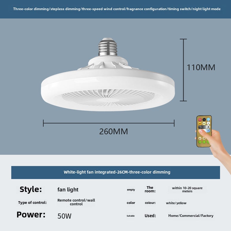 Nuovo ventilatore soffitto LED transfrontaliero, basso consumo, attacco ...