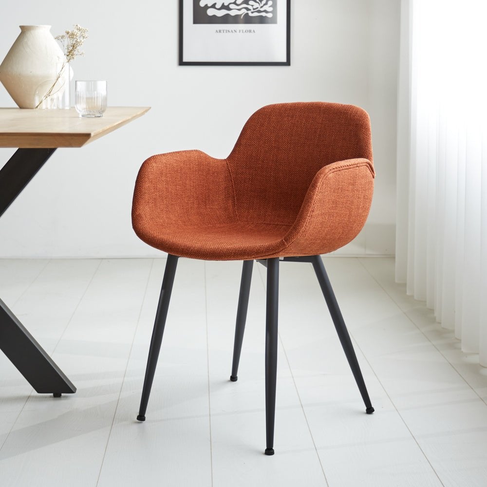 Chaise de salle à manger Mick terracotta | Leroy Merlin