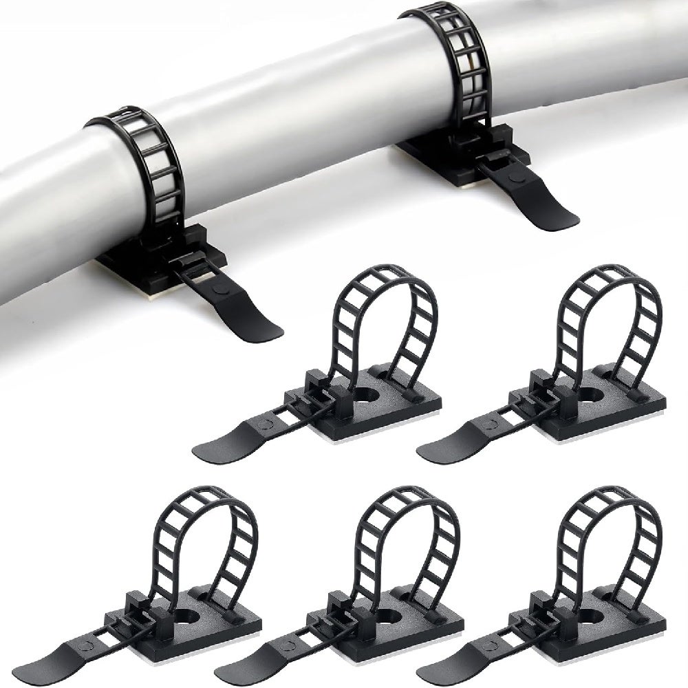 100 unidades de sujetacables de nylon autoadhesivos Pinzas para cables ...
