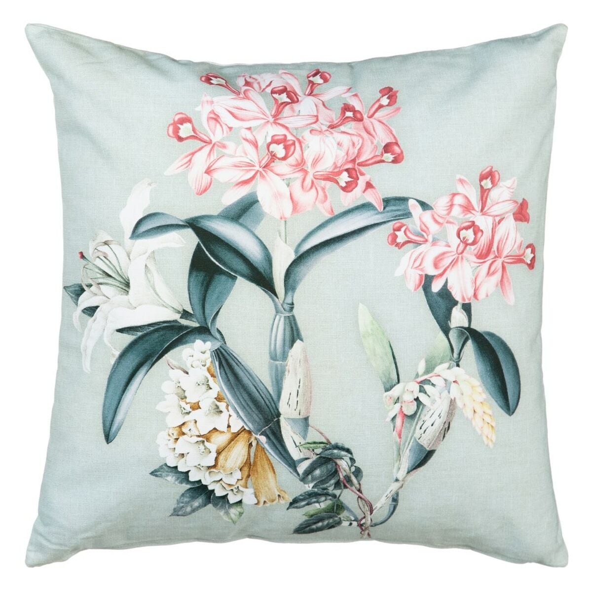 Cuscino Turchese 60 x 60 cm 100 % cotone Orchidea | Leroy Merlin