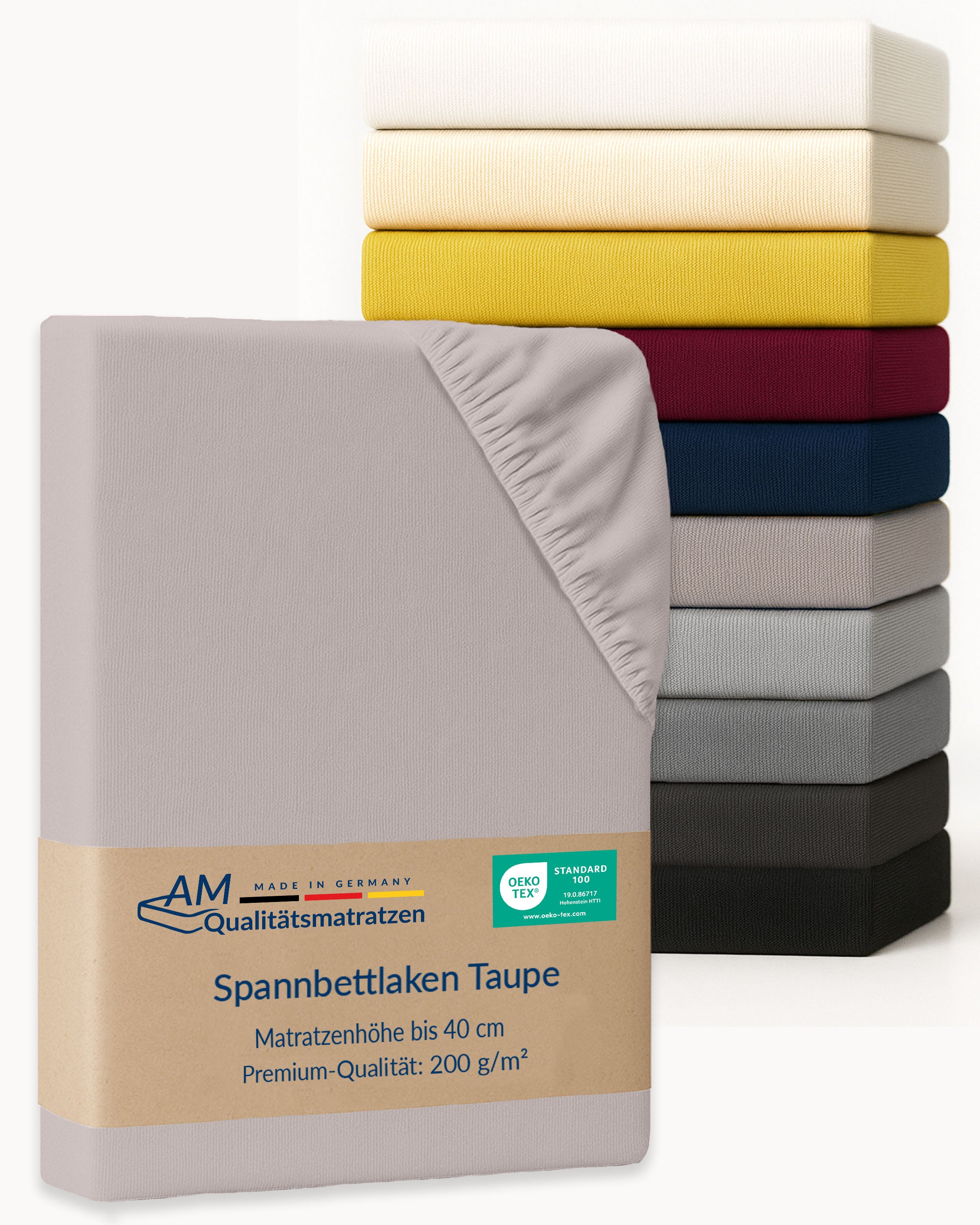 Drap-housse premium 280x200 Lit familial Taupe | Leroy Merlin