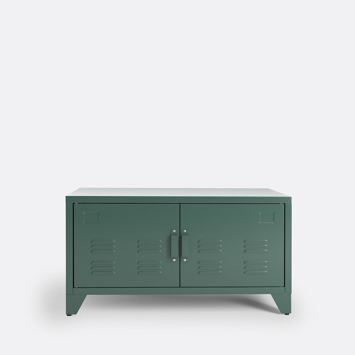 Meuble bas 2 portes en métal acier, Hiba - Vert eucalyptus - taille ...