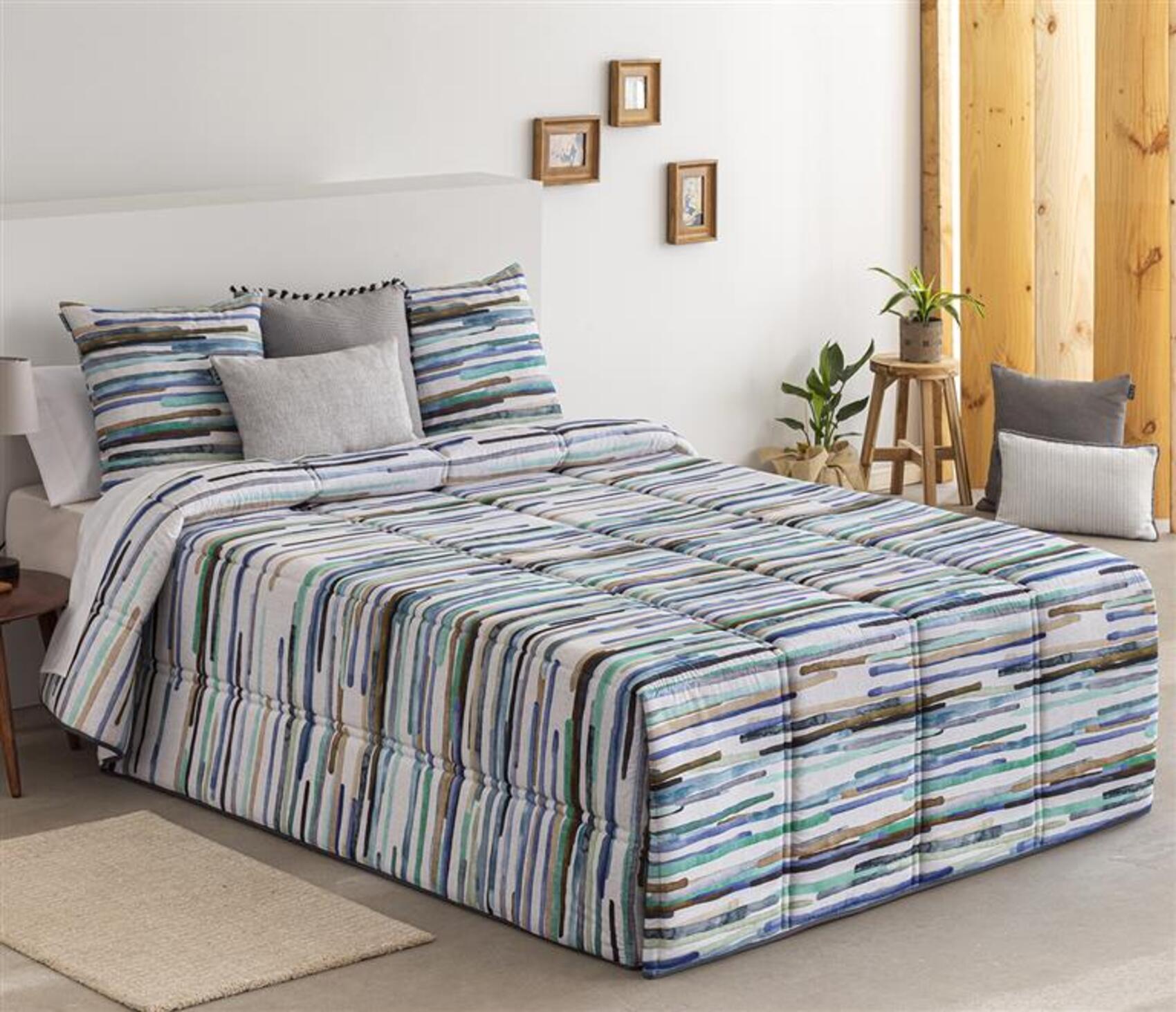 Edredón Conforter Badia Azul para Cama de 90 cm | Leroy Merlin