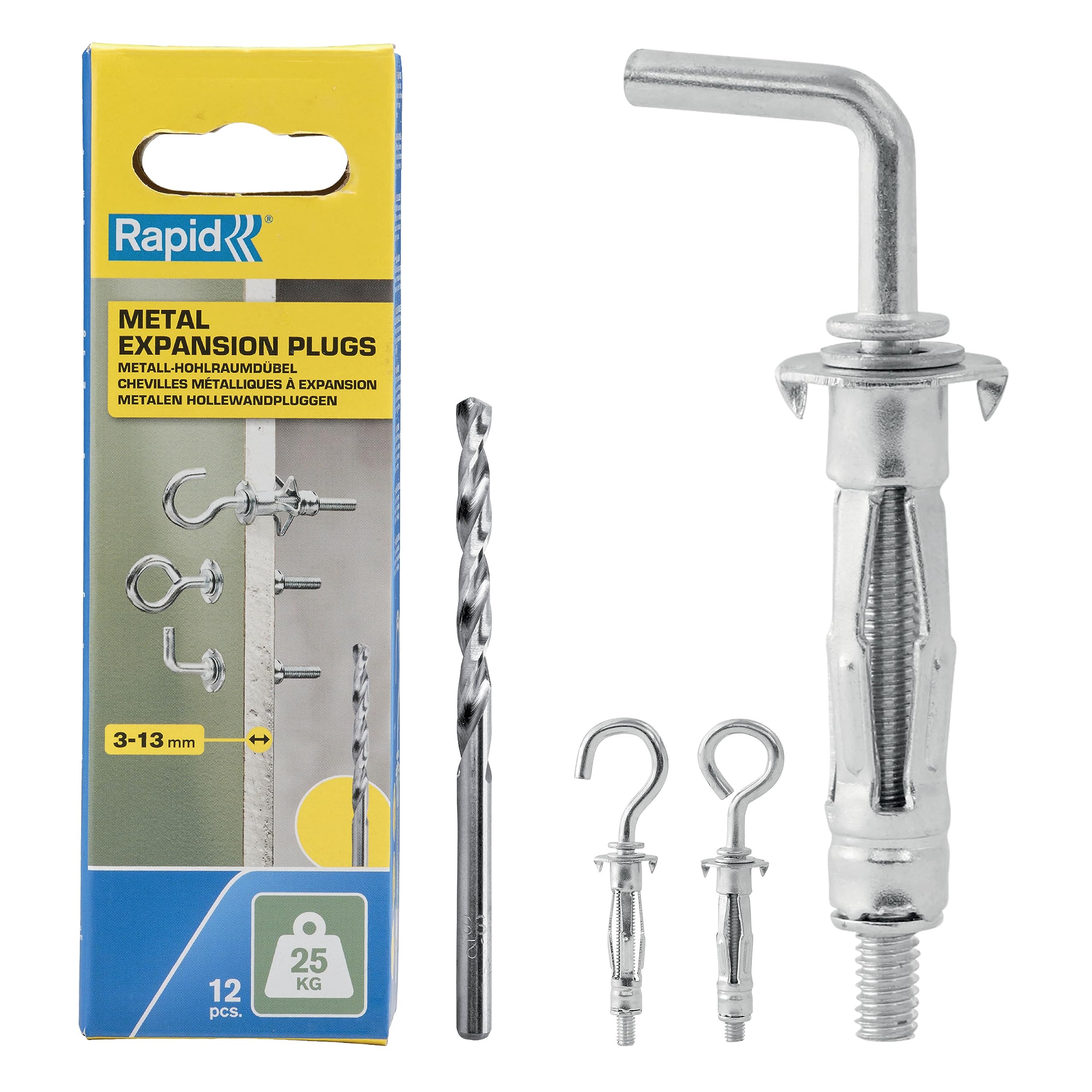 Blister 12 unidades taco de expansión metálico ø8x32 tornillo ø4 ...