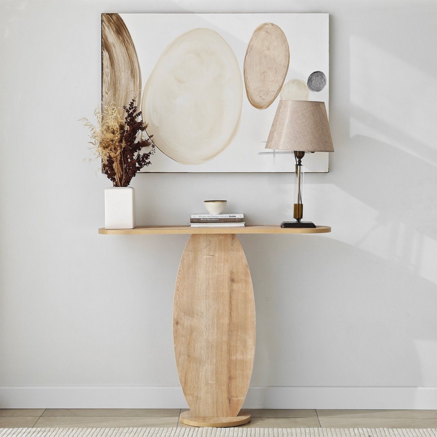 Console design Cynthia L100cm Bois clair | Leroy Merlin