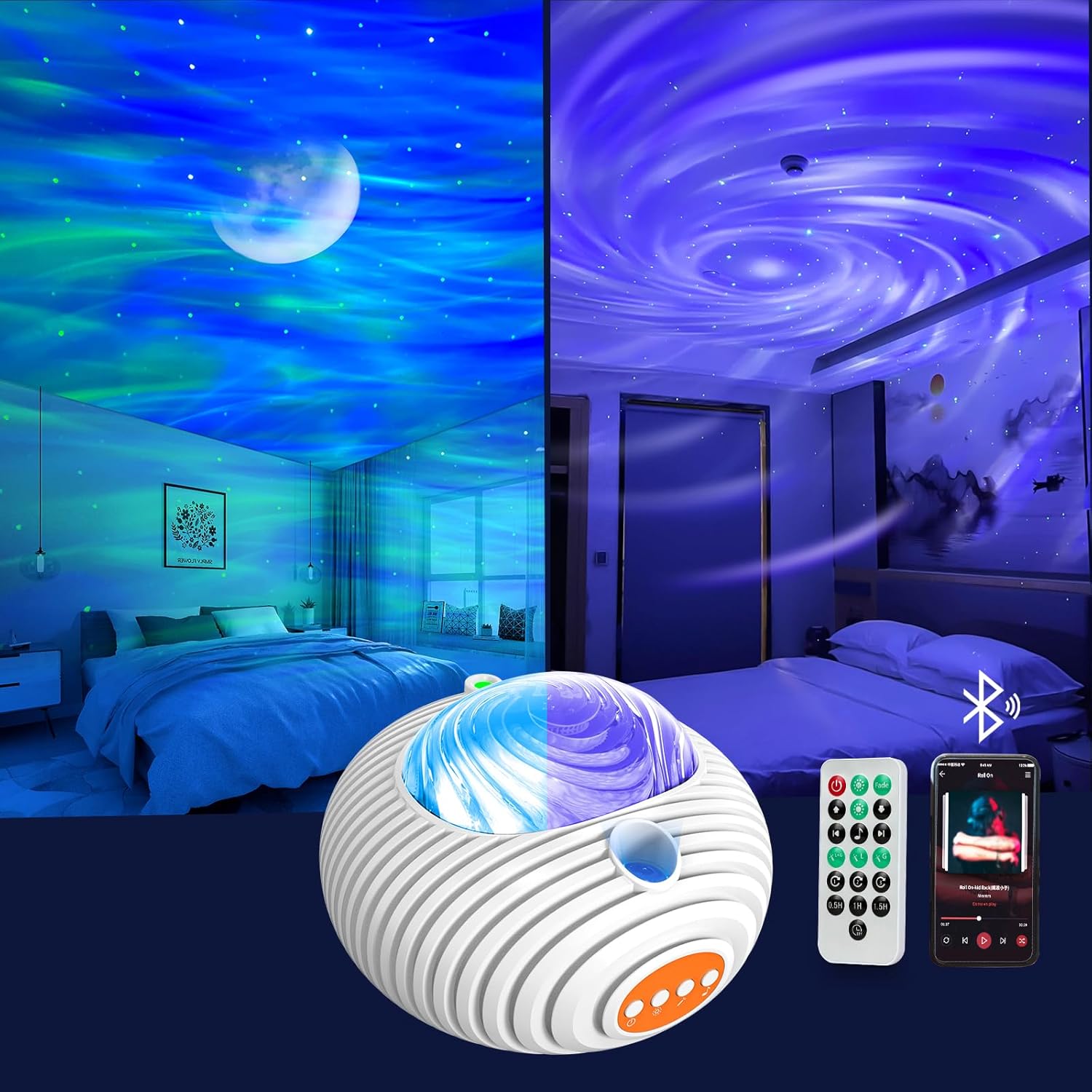 Projecteur Ciel Etoile,Double Effet Lampe Projecteur Galaxie Aurores ...