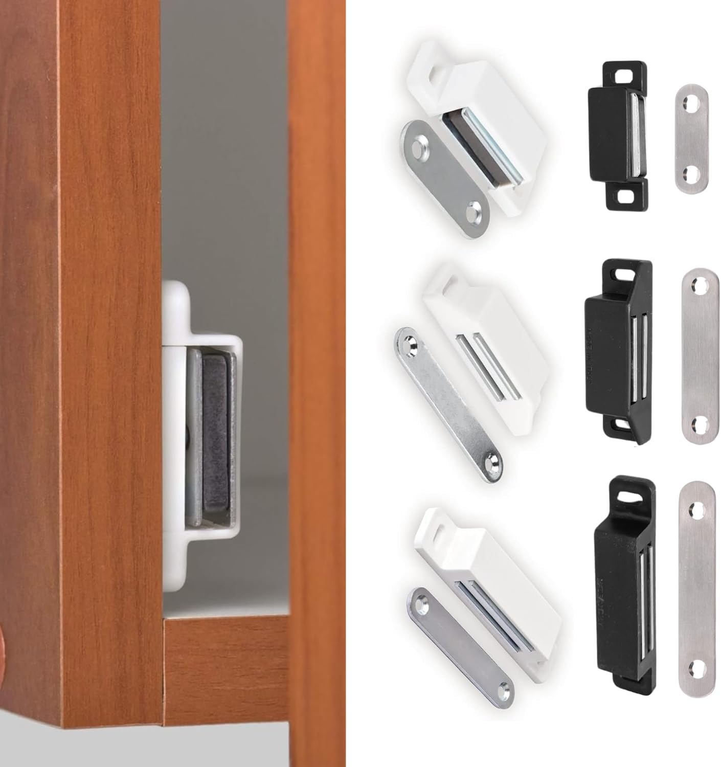 Fermeture magnétique pour meubles, portes, armoires et tiroirs, loquet ...
