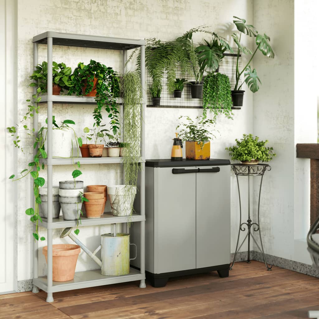 Maison Exclusive - Mueble bajo de almacenamiento Planet gris y negro ...