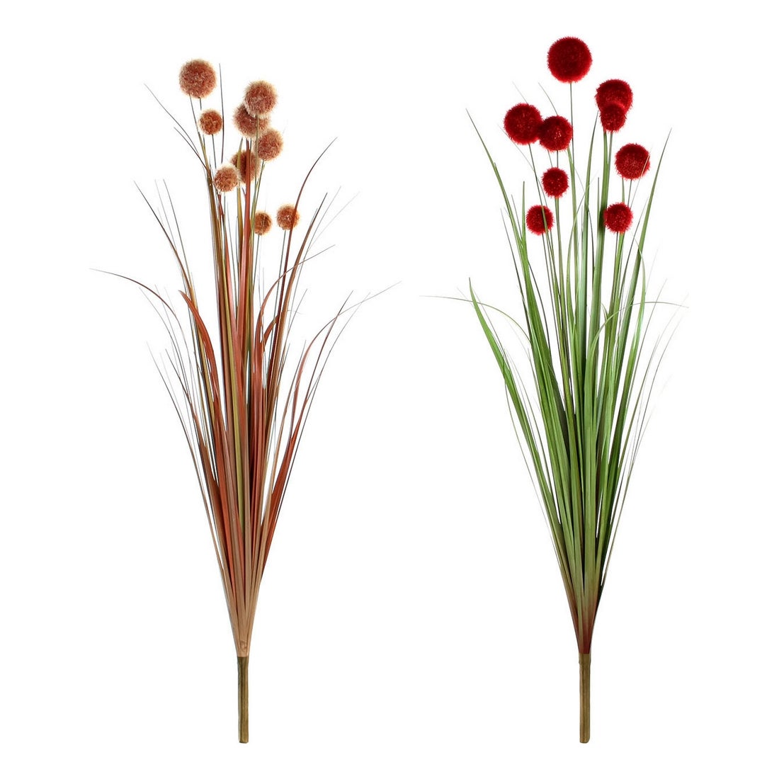 Bouquets DKD Home Decor Orange Bordeaux PVC (2 pcs) (12 x 12 x 102 cm ...