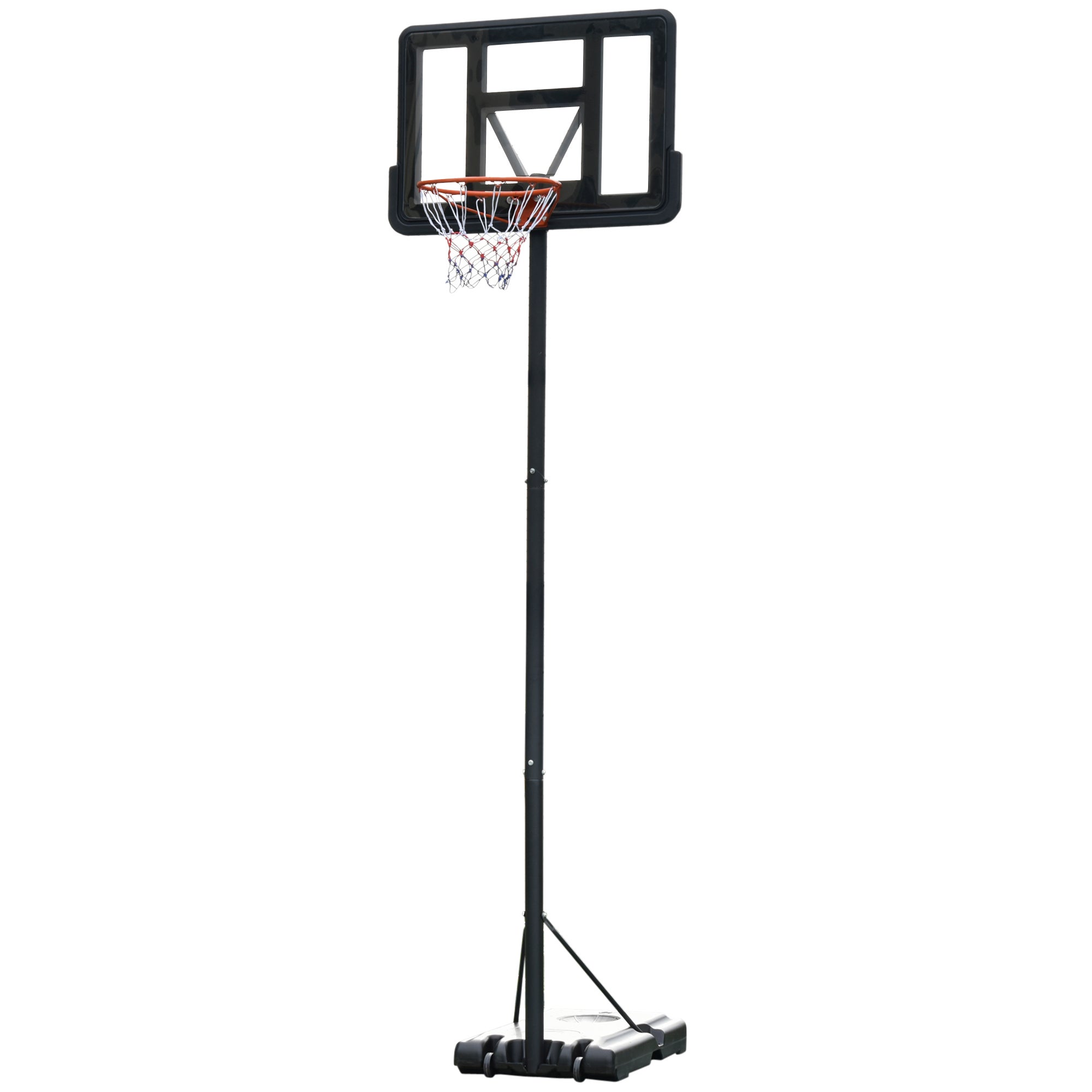 HOMCOM Canestro Basket Altezza Regolabile 160-305 cm, Struttura in ...