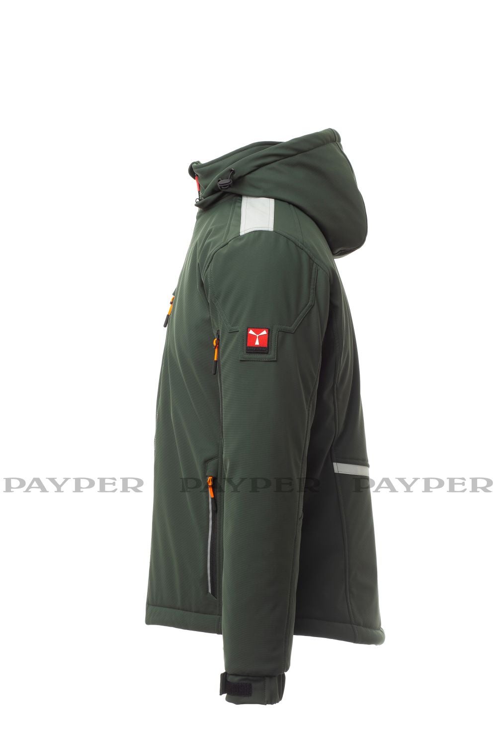 Veste soft-shell rembourrée pour homme avec capuche, STREAM PAD de marque PAYPER - Vert forêt ...