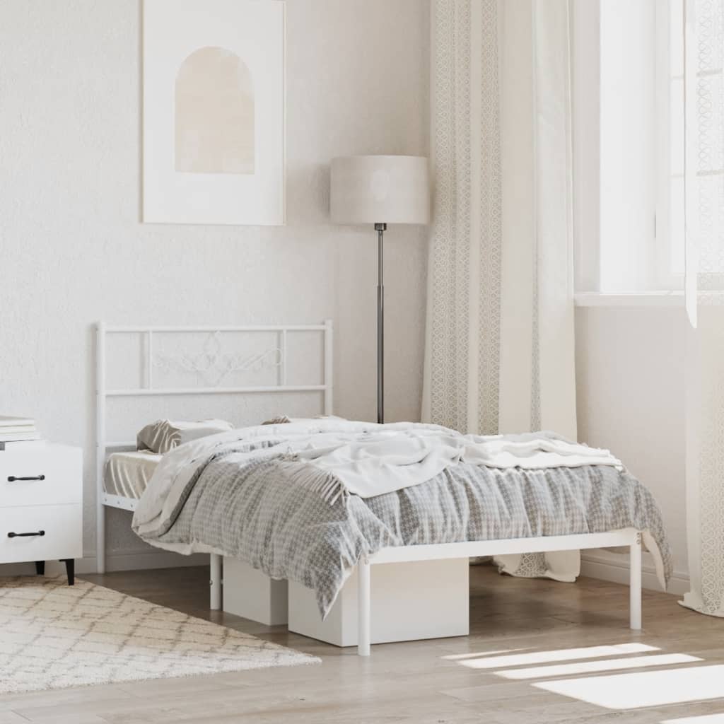 Maison Exclusive - Cadre de lit métal sans matelas avec tête de lit ... Maison Exclusive - Cadre de lit métal sans matelas avec tête de lit ...