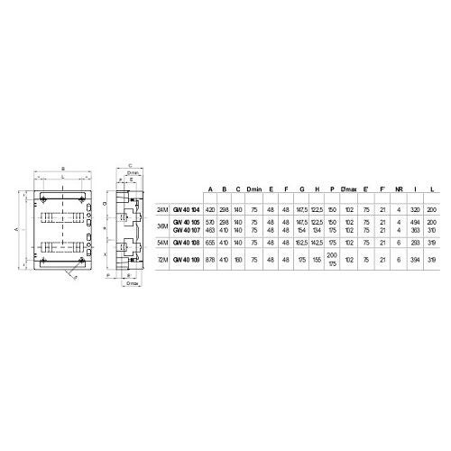 Coffret étanche IP65 400V 24 modules - GEWISS - GW40104 | Leroy Merlin
