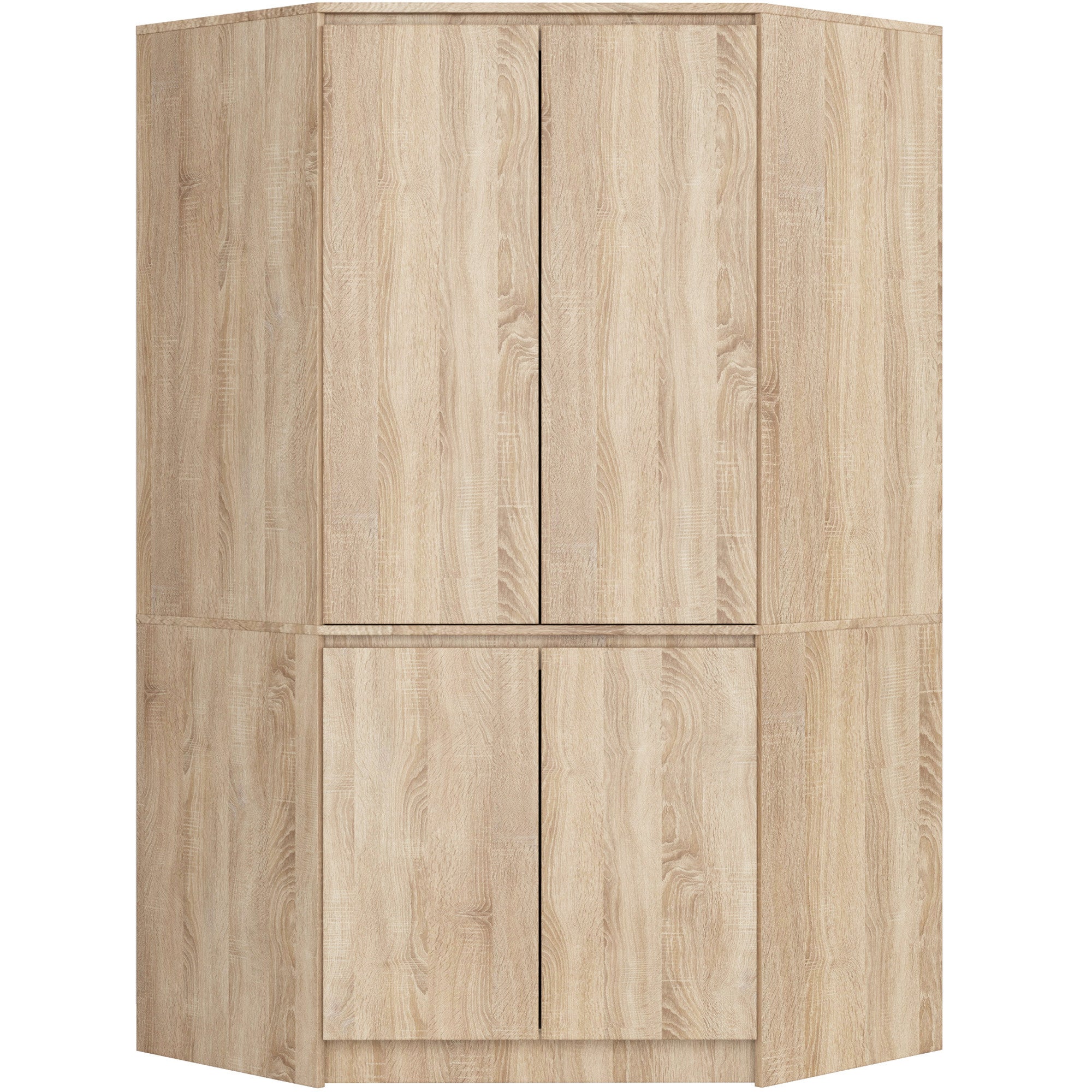 Armoire d'angle : 4 portes, 6 étagères, Chêne Sonoma, largeur : 100 cm ...