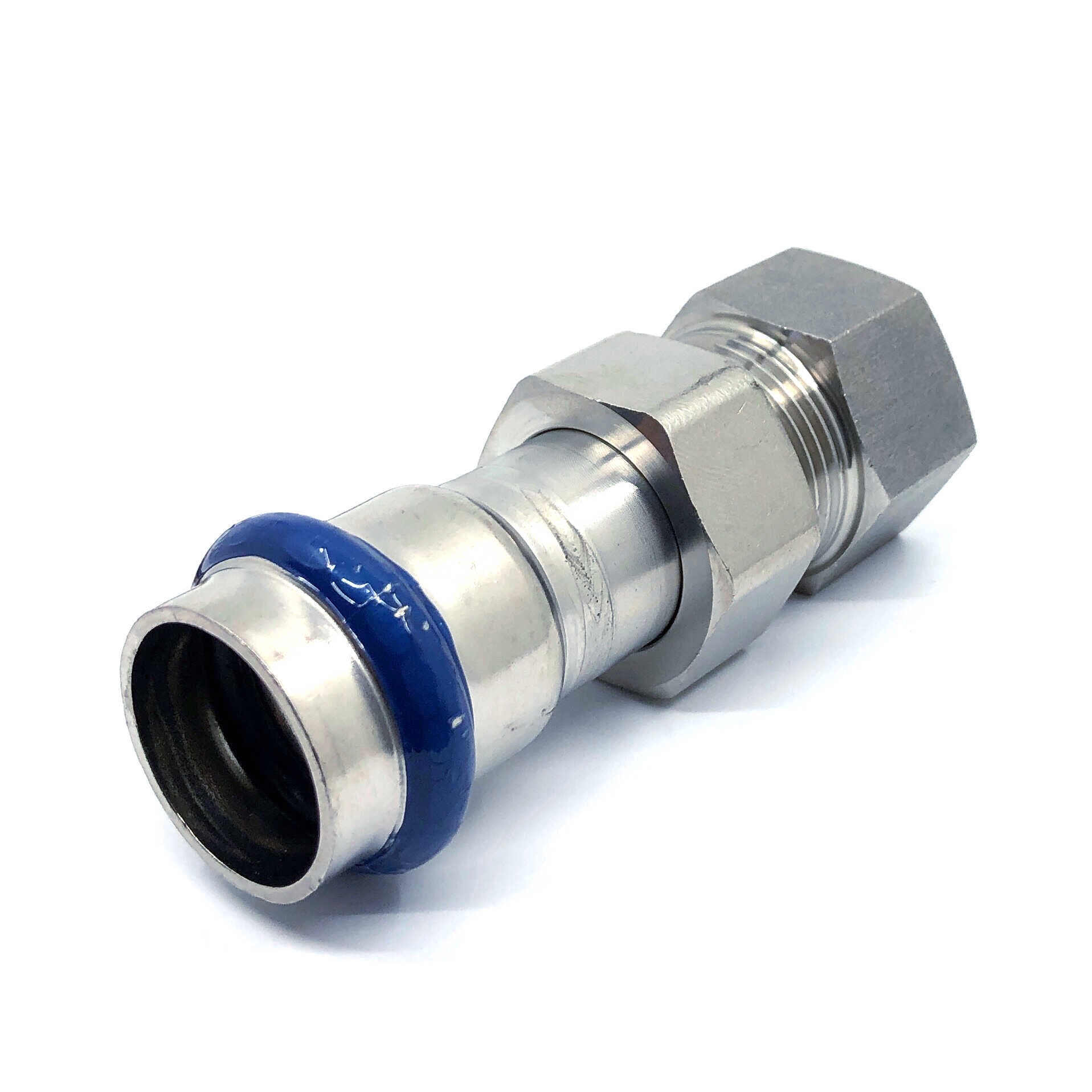 Raccord union à sertir profil V 15 mm x Rp 1/2" 316L | Leroy Merlin