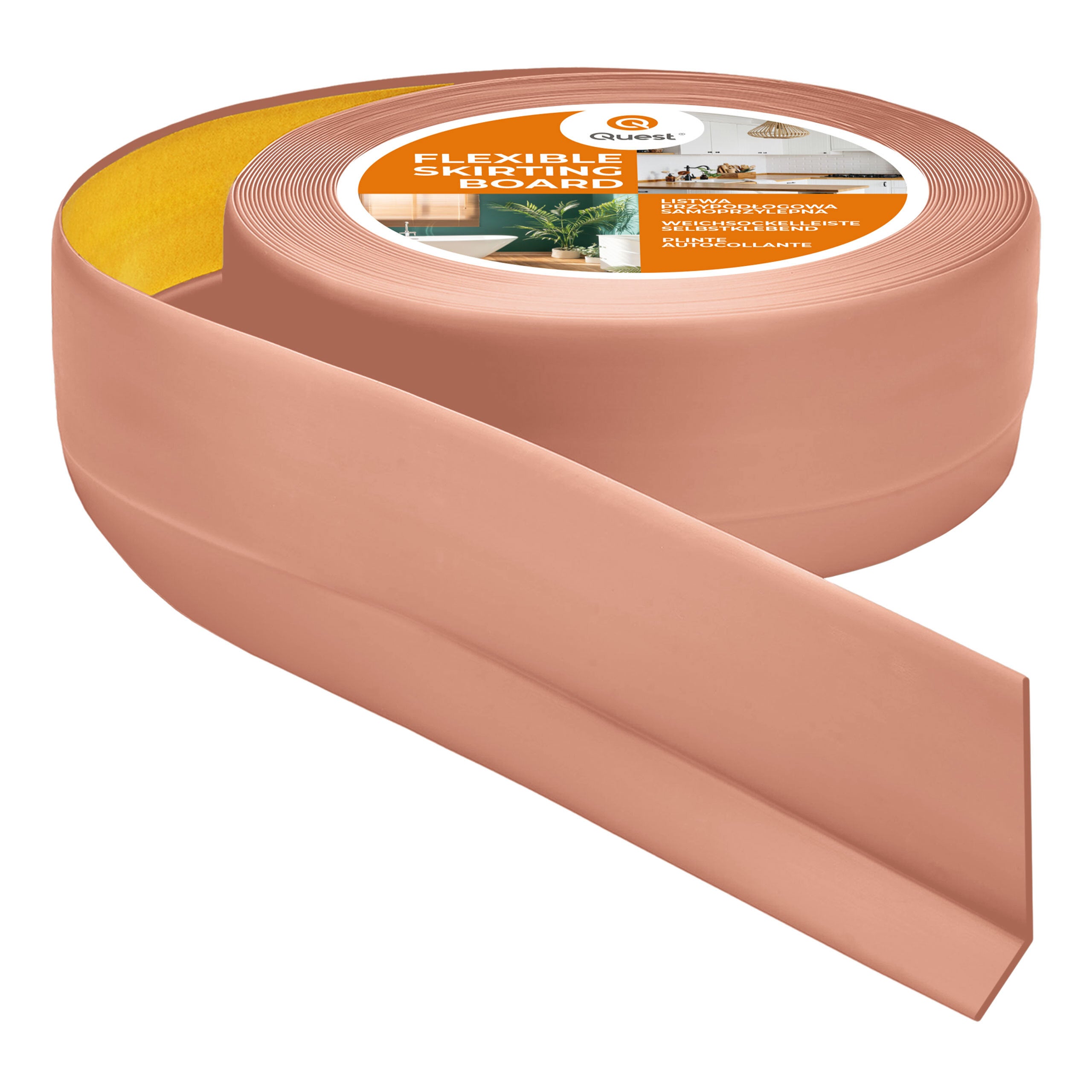 Rodapié PVC blando adhesivo50x20 mm - flexible, pared y suelo, 25 m ...