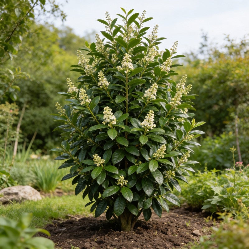 Laurier-cerise Rotundifolia 50/60cm Pot 6L - Prunus laurocerasus ...