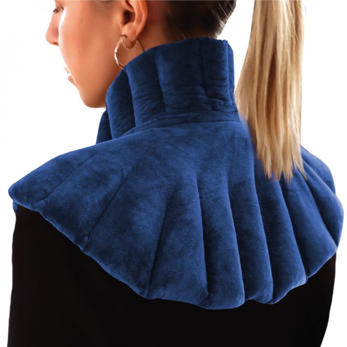Coussin chauffant, tour de cou pour épaules et nuque - Bleu | Leroy Merlin