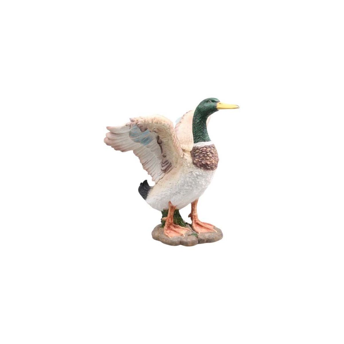 Canard colvert en résine Ailes ouvertes Farmwood Animals | Leroy Merlin