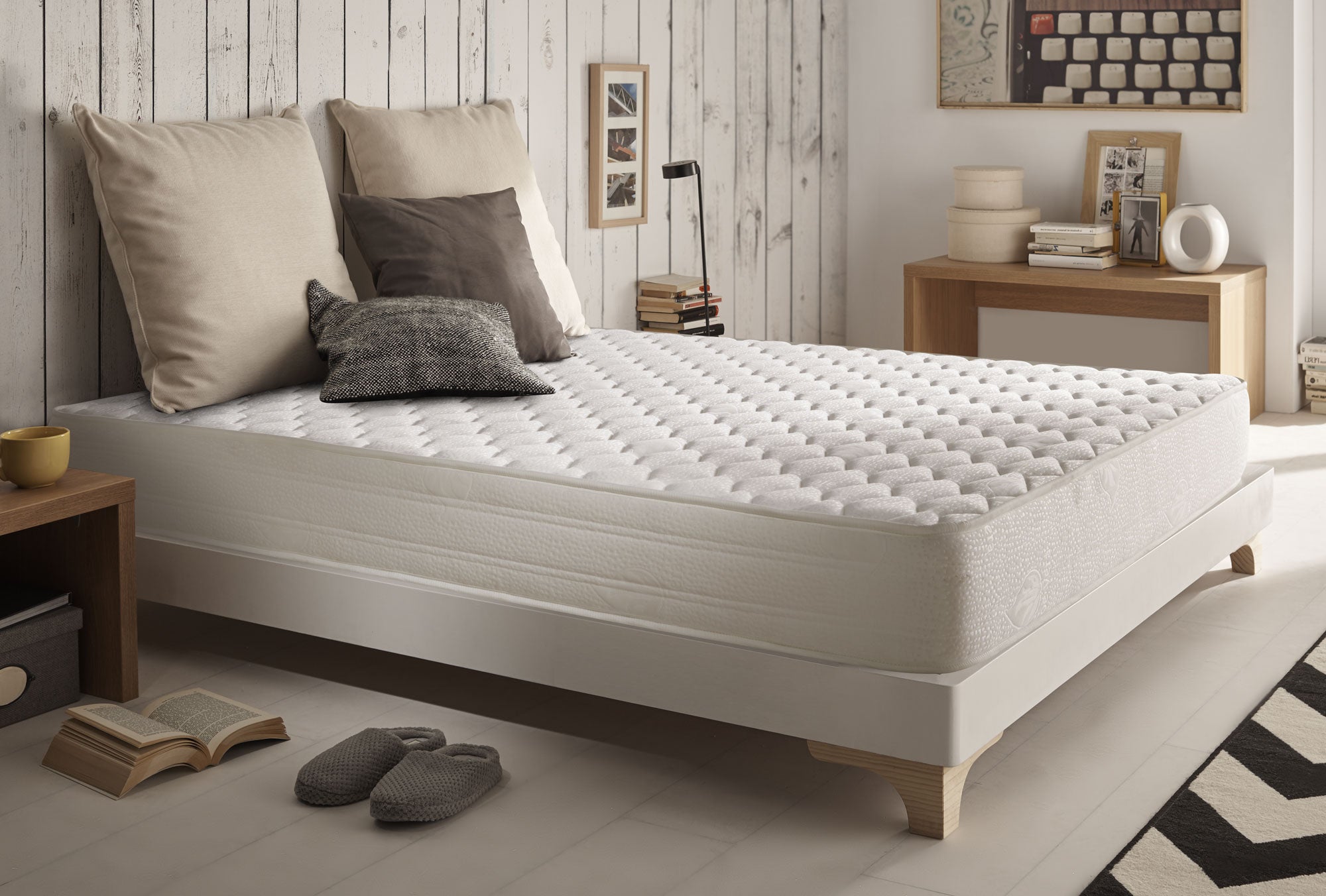 Matelas Ergo+ 140x190 cm - Mousse HR - Accueil Blue Latex - Mémoire de ...