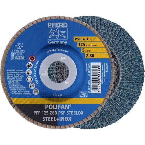 PFERD 67668125 PFF 125 Z 80 PSF STEELOX Disque segmenté Diamètre 125 mm ...