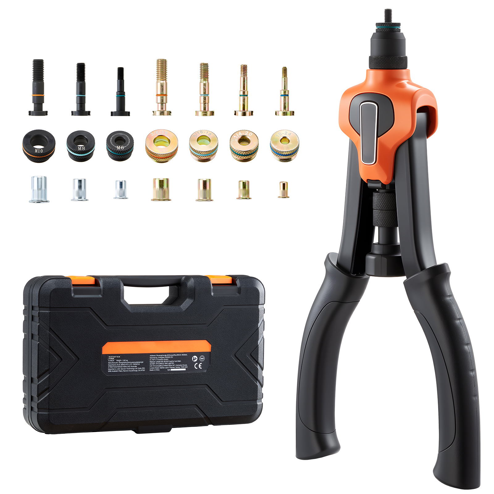 Riveteuse Manuelle SucceBuy 34 cm, Kit Outils Riveter Complet, pour ...