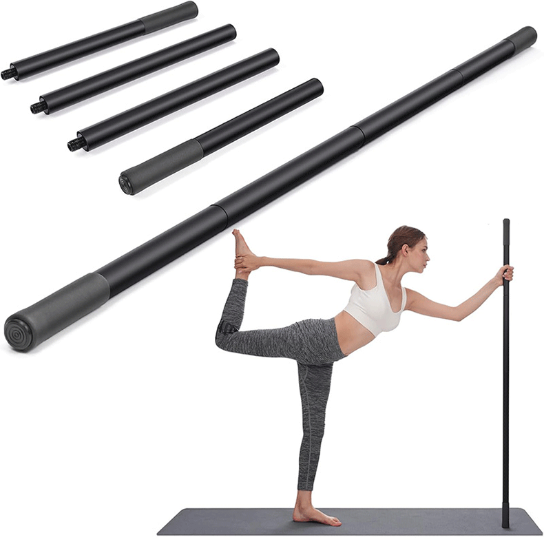 Bastón de yoga metálico portátil y extensible multifuncional con mango ...