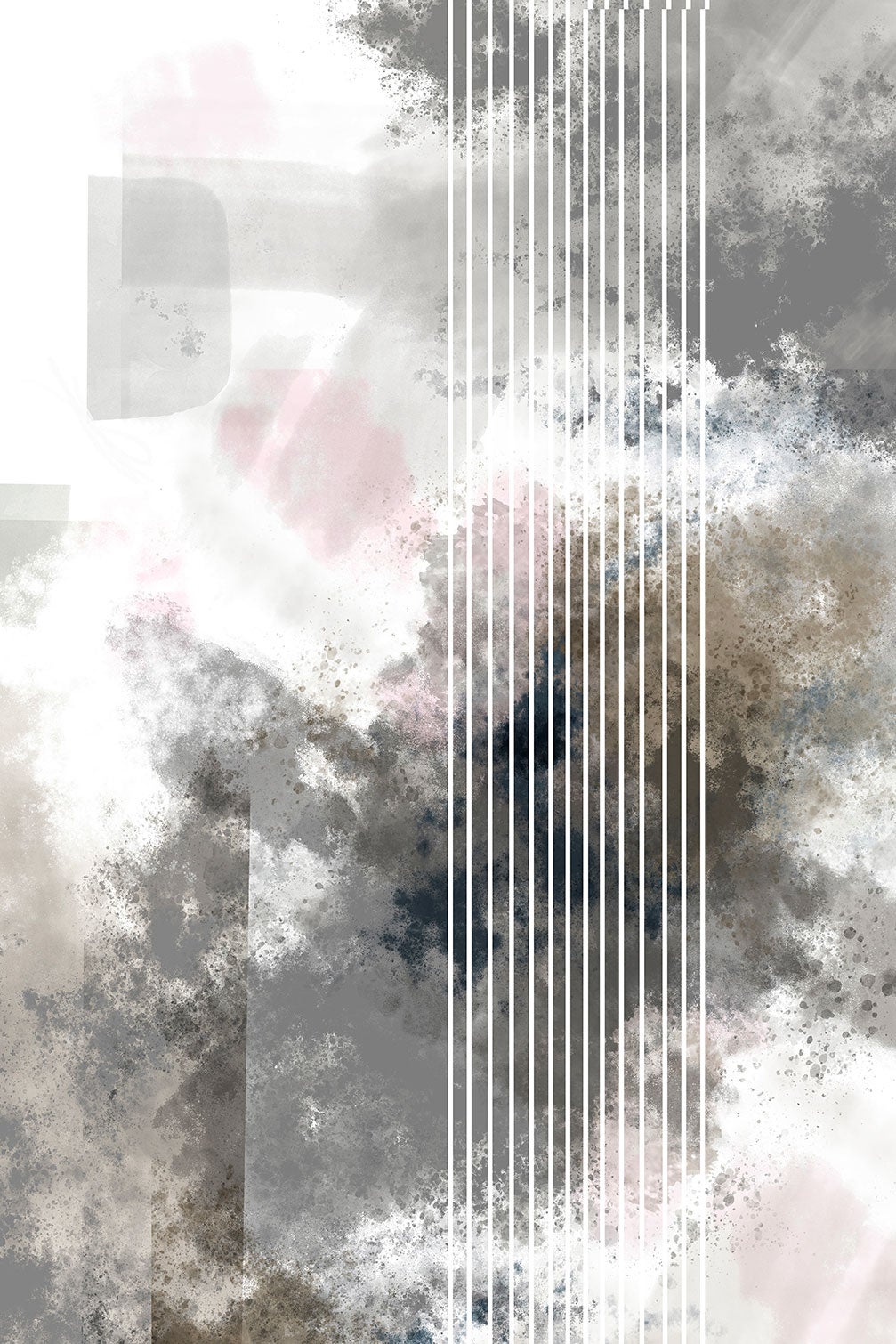 Tableau moderne Melva Stripes - 60x90cm | Leroy Merlin