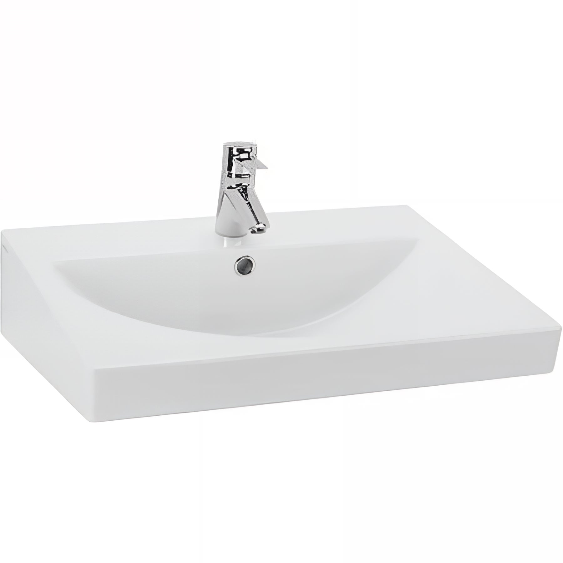 Lavabo mural céramique traditionnelle SANINDUSA UrbY 65x47 blanc ...