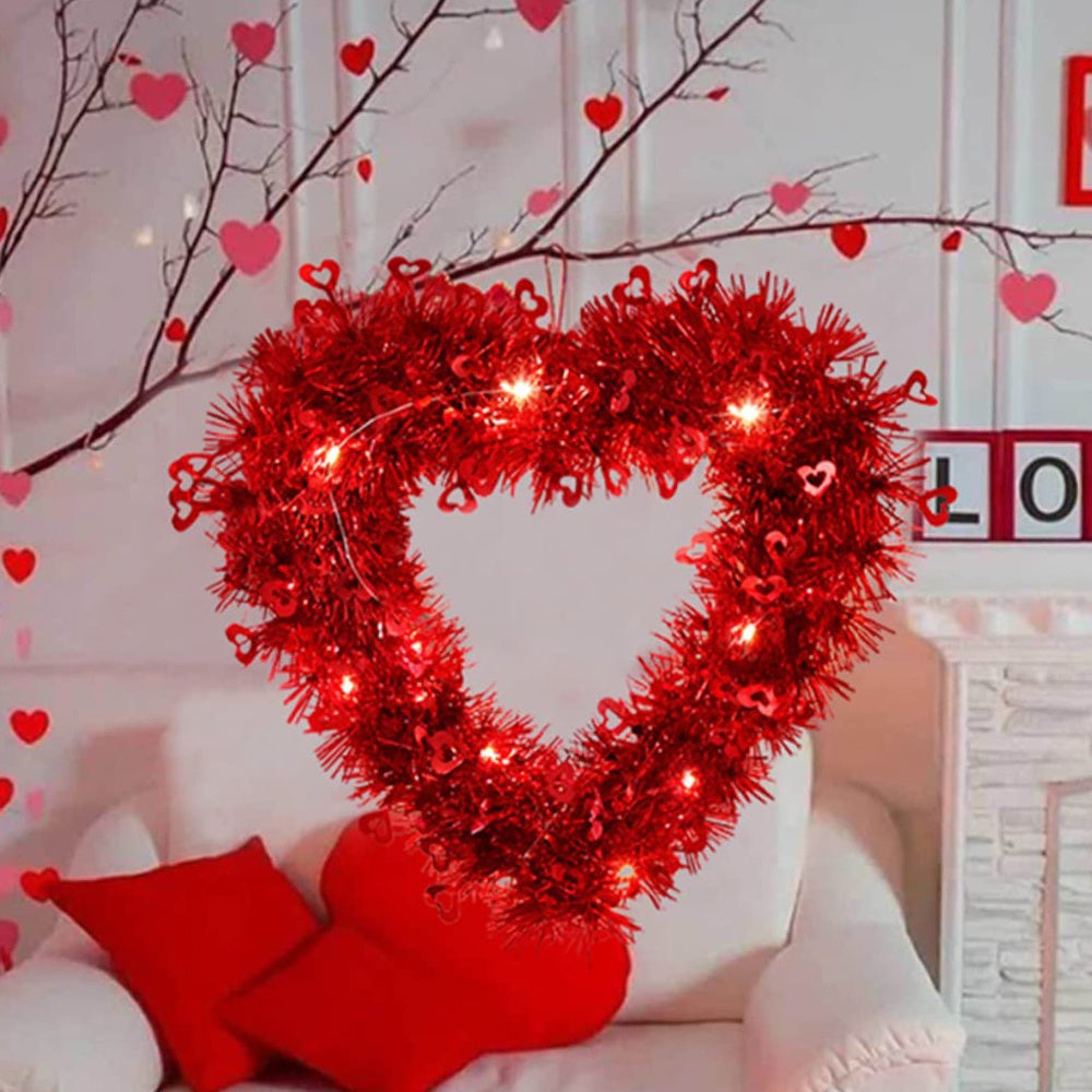 KAKET Couronnes de Saint-Valentin, couronnes en forme de cœur ...