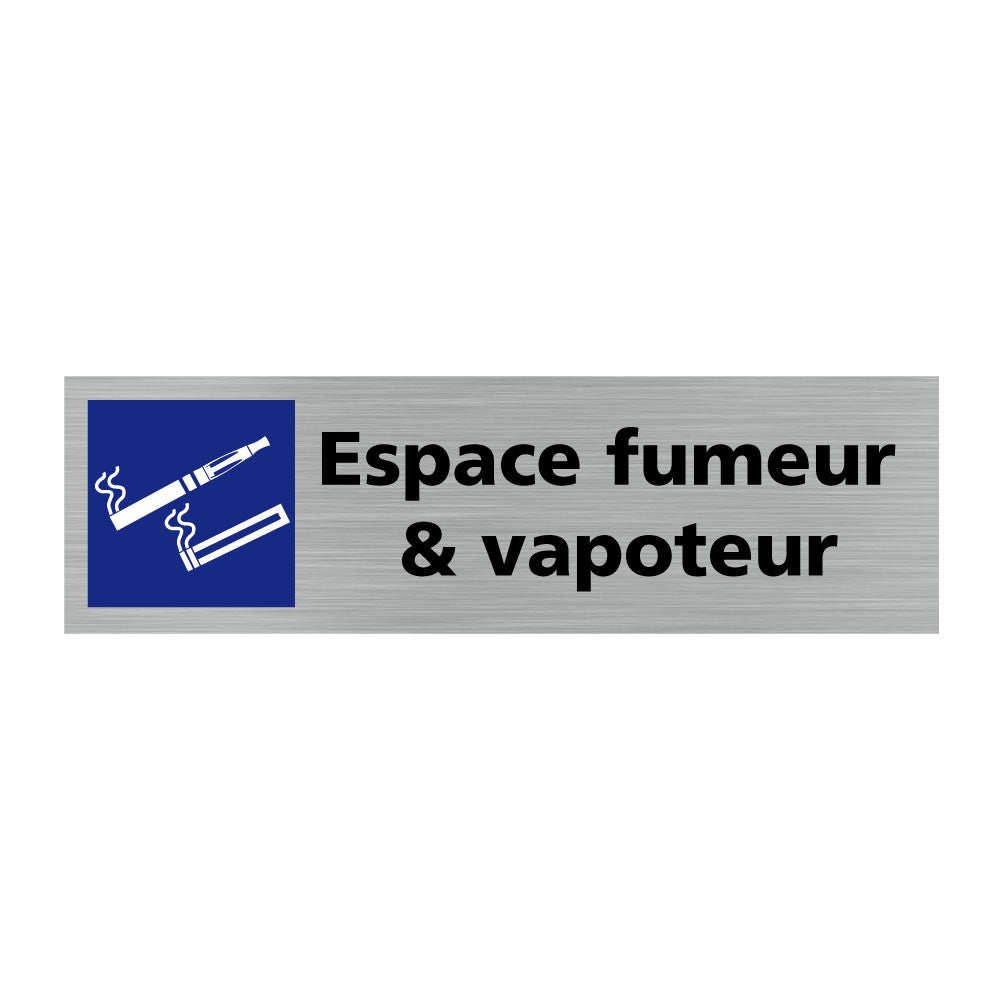 Pictogramme ESPACE FUMEUR ET VAPOTEUR (Q0227) Matière Aluminium | Leroy ...