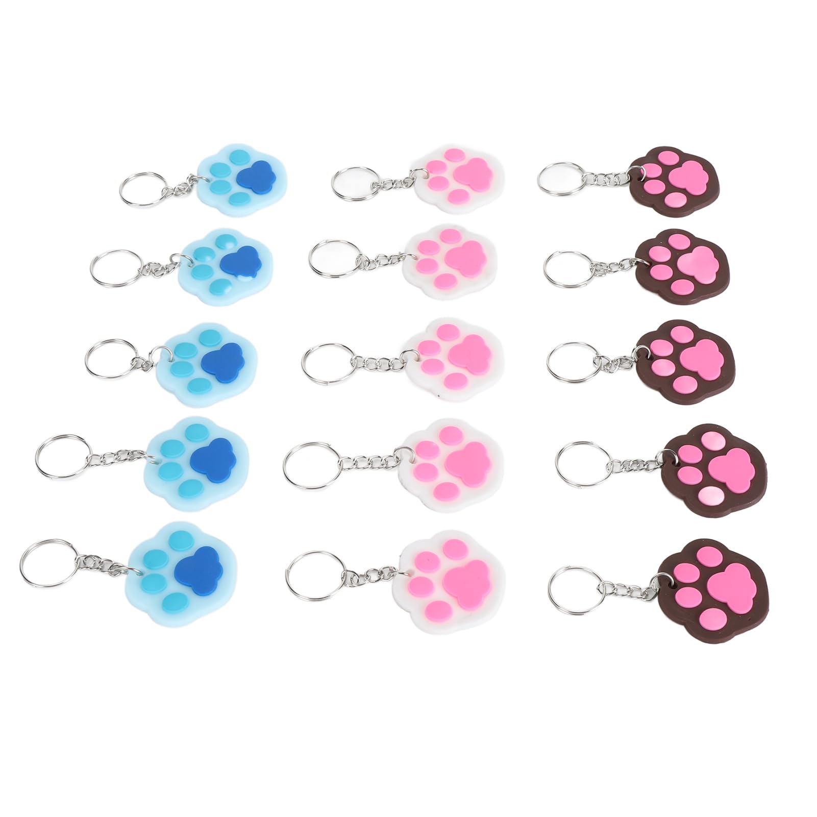 30-Piece Cute Cat-Shaped Keychains, Pet Paw Print Pendants for Craft ...