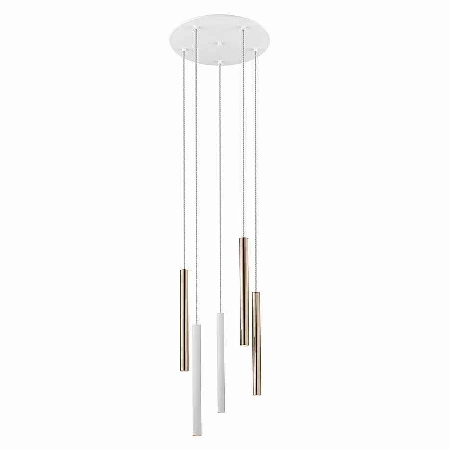 Lampe VARAS 5 l. or blanc SCHULLER | Leroy Merlin