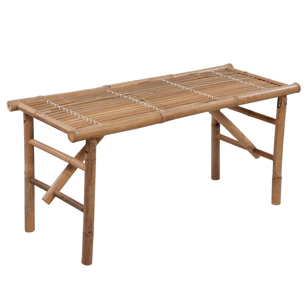 Banc de jardin pliant avec coussin en bambou 118 cm | Leroy Merlin