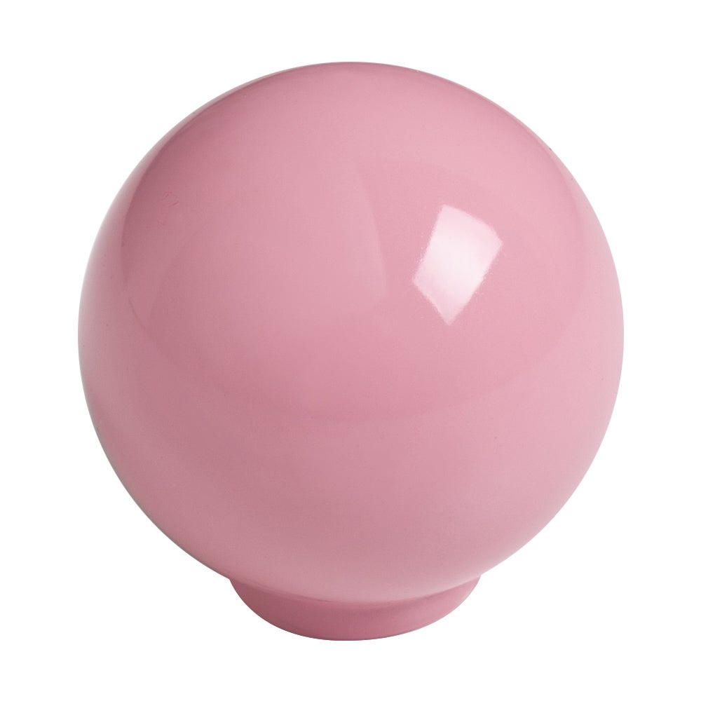 Pomo esférico para muebles de ABS 34 mm de diámetro rosa brillante ...