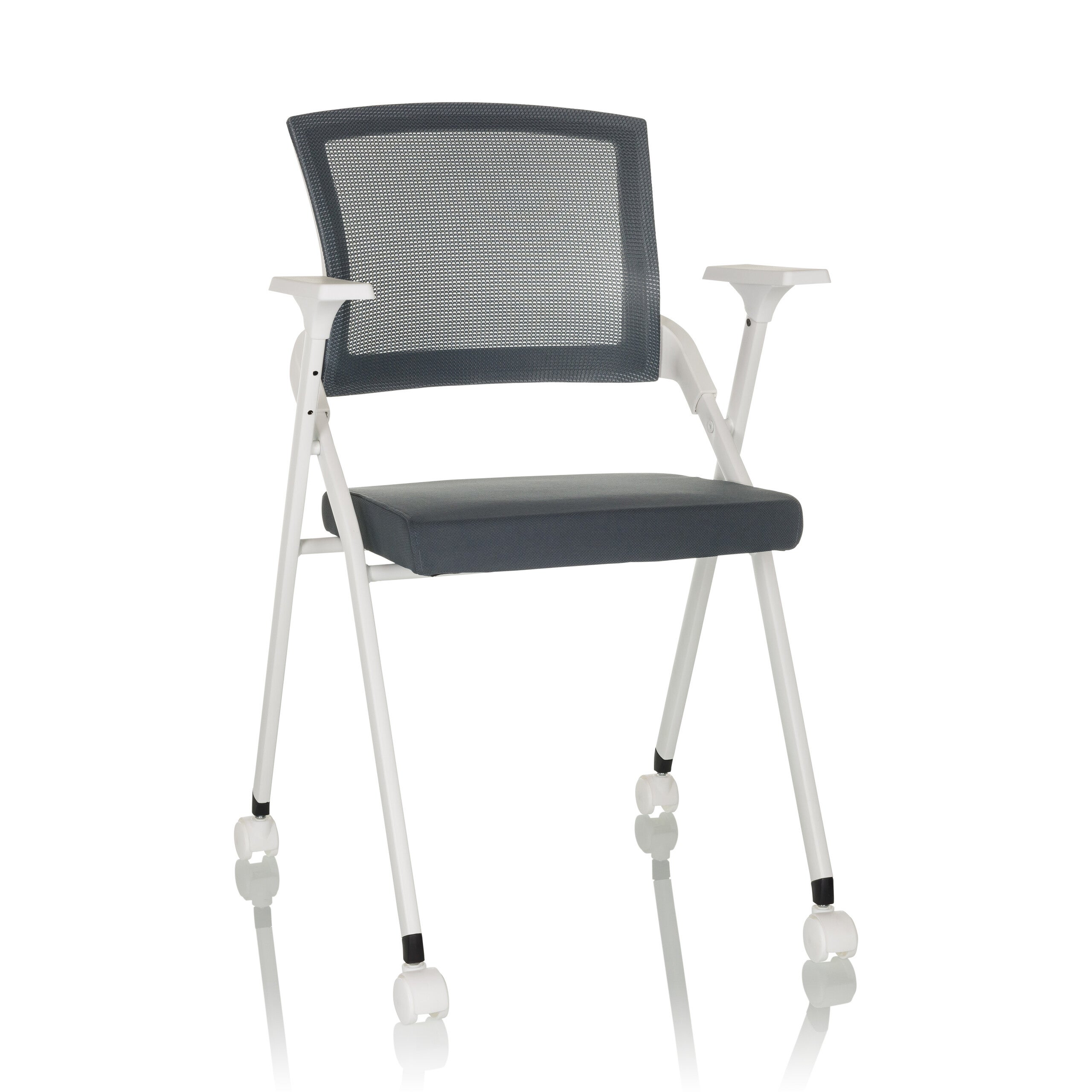 Siège visiteur/chaise pliante PRIORITY II W maille/tissu gris hjh ...